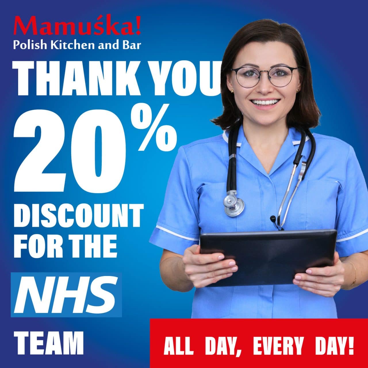 NHS Discount - Mamuśka! Restaurant and Bar - Southbank Waterloo